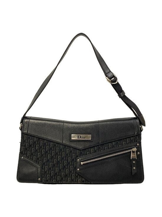 Dior | Bags | Dior Shoulder Bag Black Leather | Poshmark